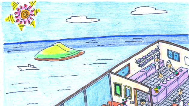 海の見えるレストランで働く少年たち｜akisen｜coconalaブログ